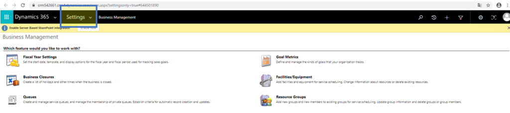 How to create a SettingsKey manually in MS Dynamics 365