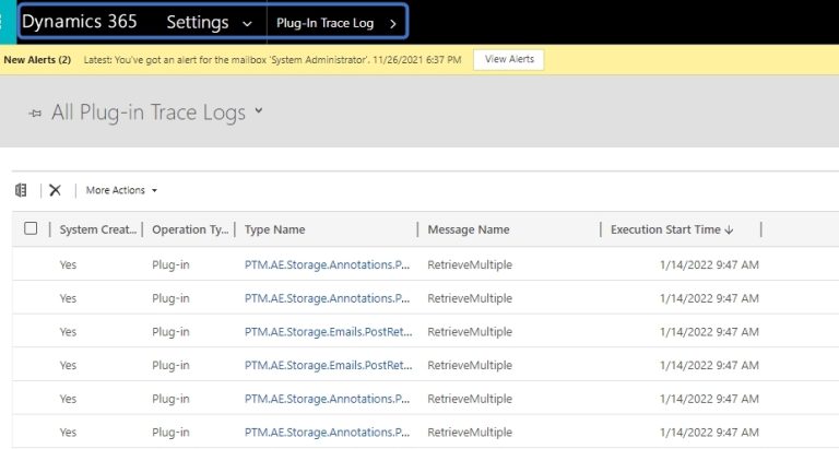 How to enable Dynamics 365 Plugin Tracing