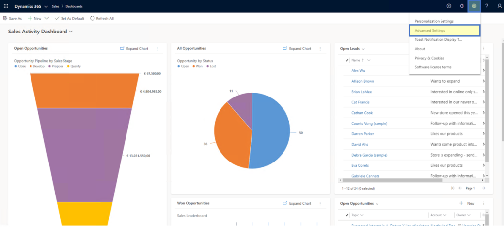 How to access product setting