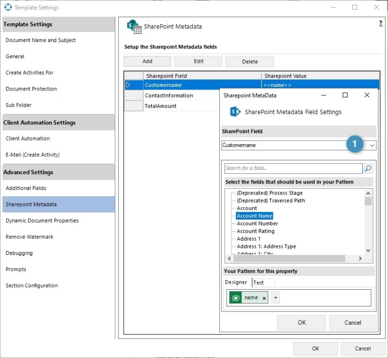 Sharepoint Metadata (Dynamics 365)