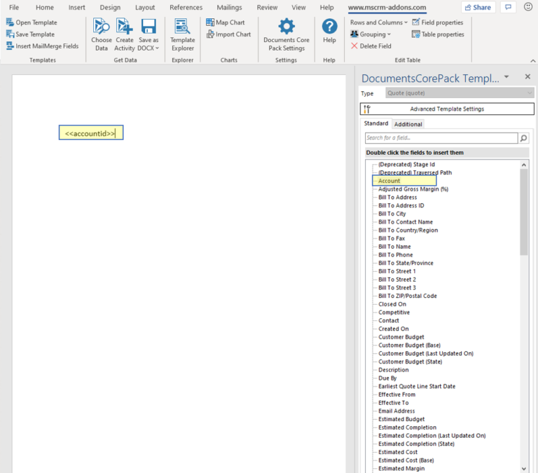 How to create DocumentsCorePack Templates