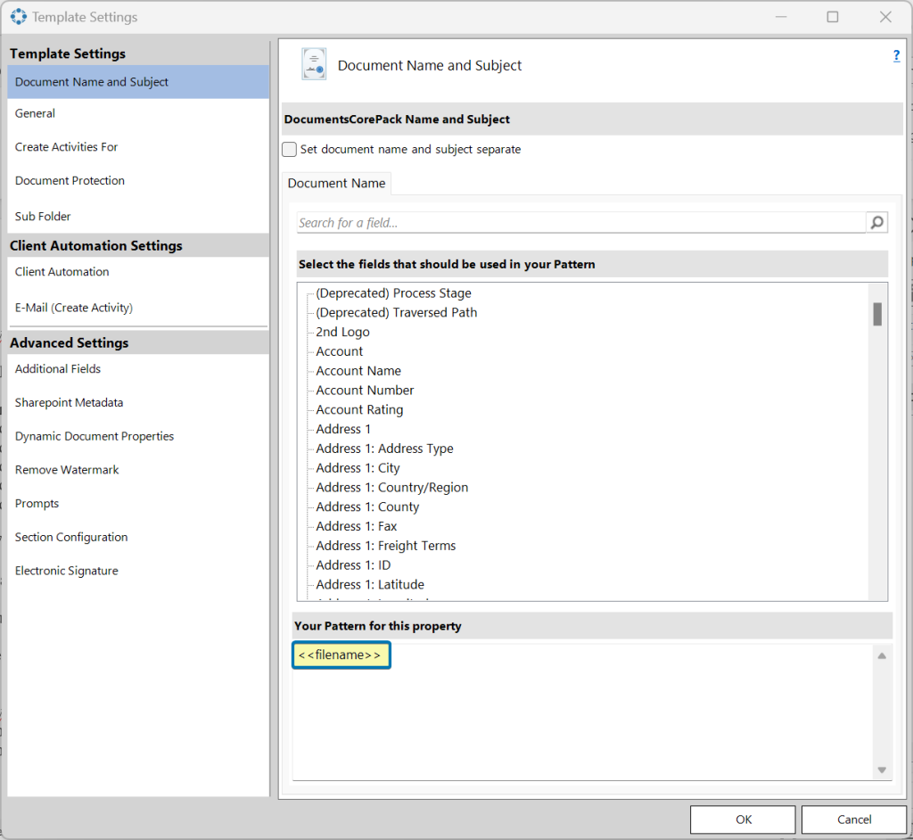 How to set a filename with user input (prompts)