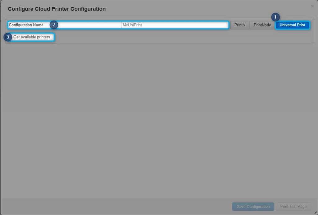Microsoft Universal Print - Printer Configuration for DocumentsCorePack