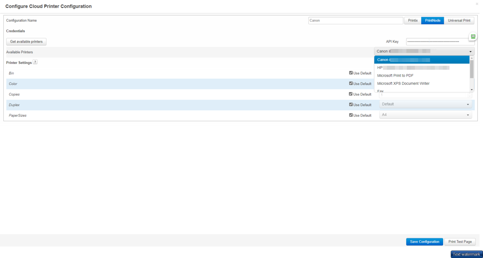 PrintNode - Printer Configuration for DocumentsCorePack