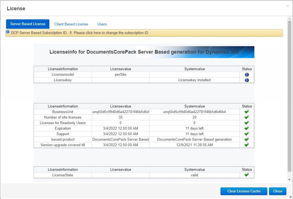 Service Configuration options