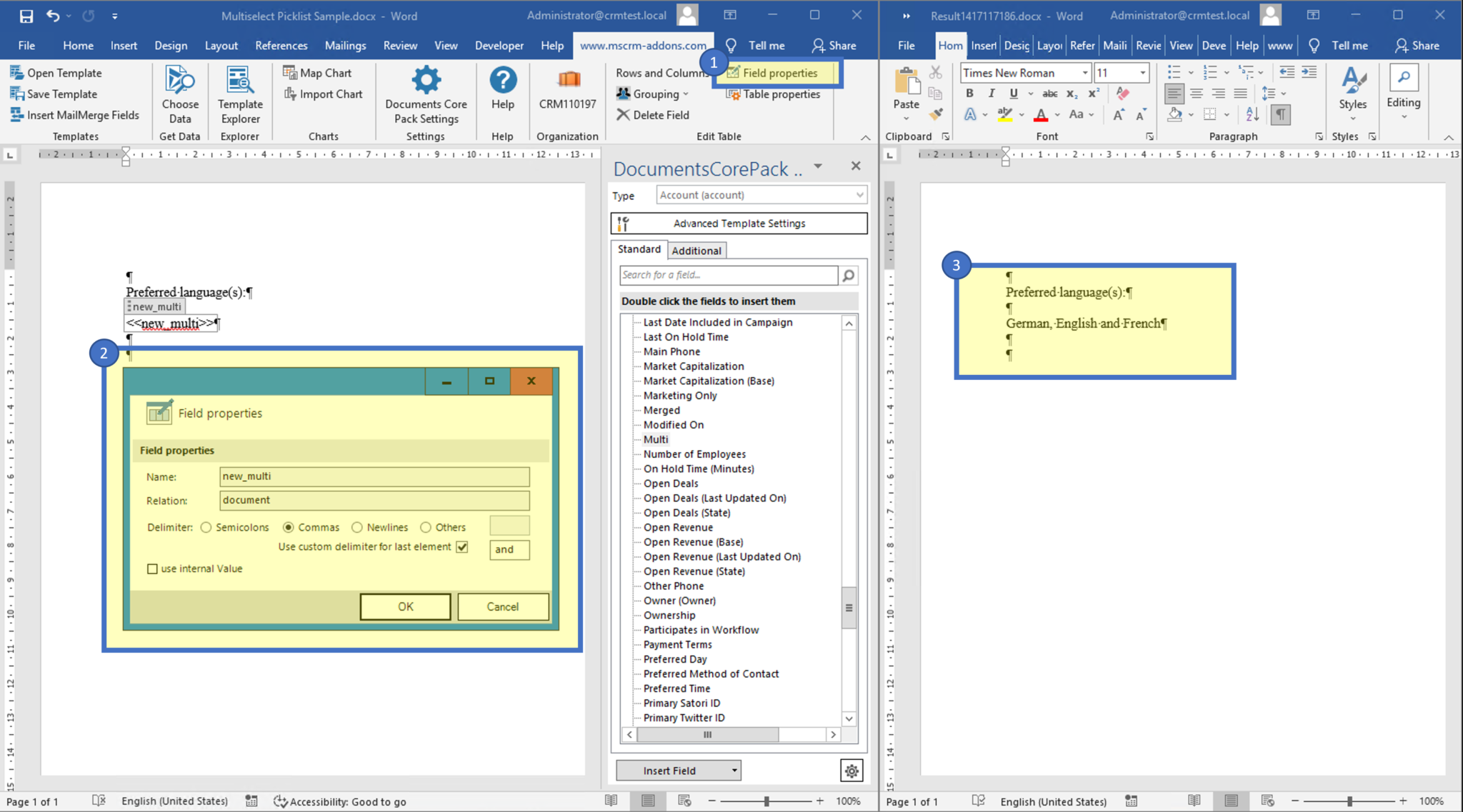 Multi-Select Picklist Fields in DocumentsCorePack Templates Multi-Select Picklist Fields in DocumentsCorePack Templates