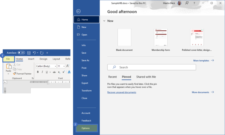 The developer tab in Microsoft Word
