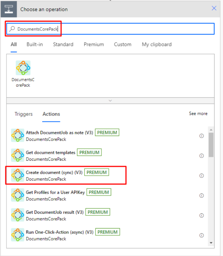 How to generate & send a document using the DocumentsCorePack connector ...