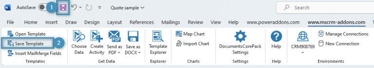 How to define dynamic document names in DocumentsCorePack templates