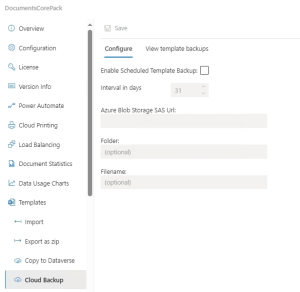DocumentsCorePack Online Service Configuration (Modern UI)