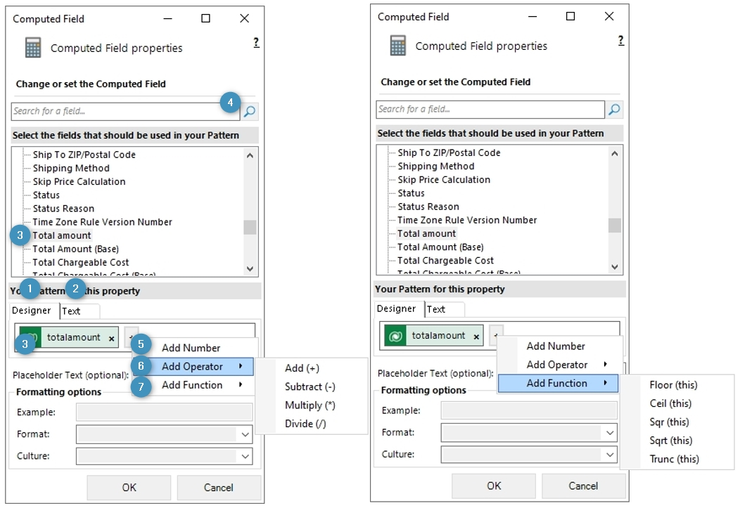 The "Insert Calculated Field" button in DocumentsCorePack