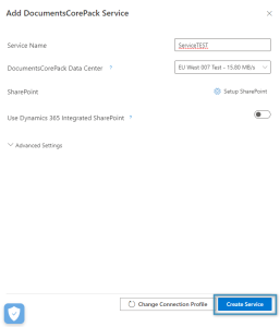 DocumentsCorePack Online Service Configuration