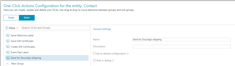 Merge and send a document for e-Signing using DocuSign