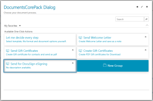 Merge and send a document for e-Signing using DocuSign
