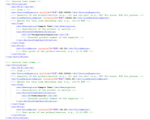 Create a template for XML or plain text