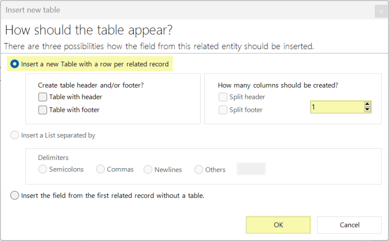 How to add content from SharePoint to a document